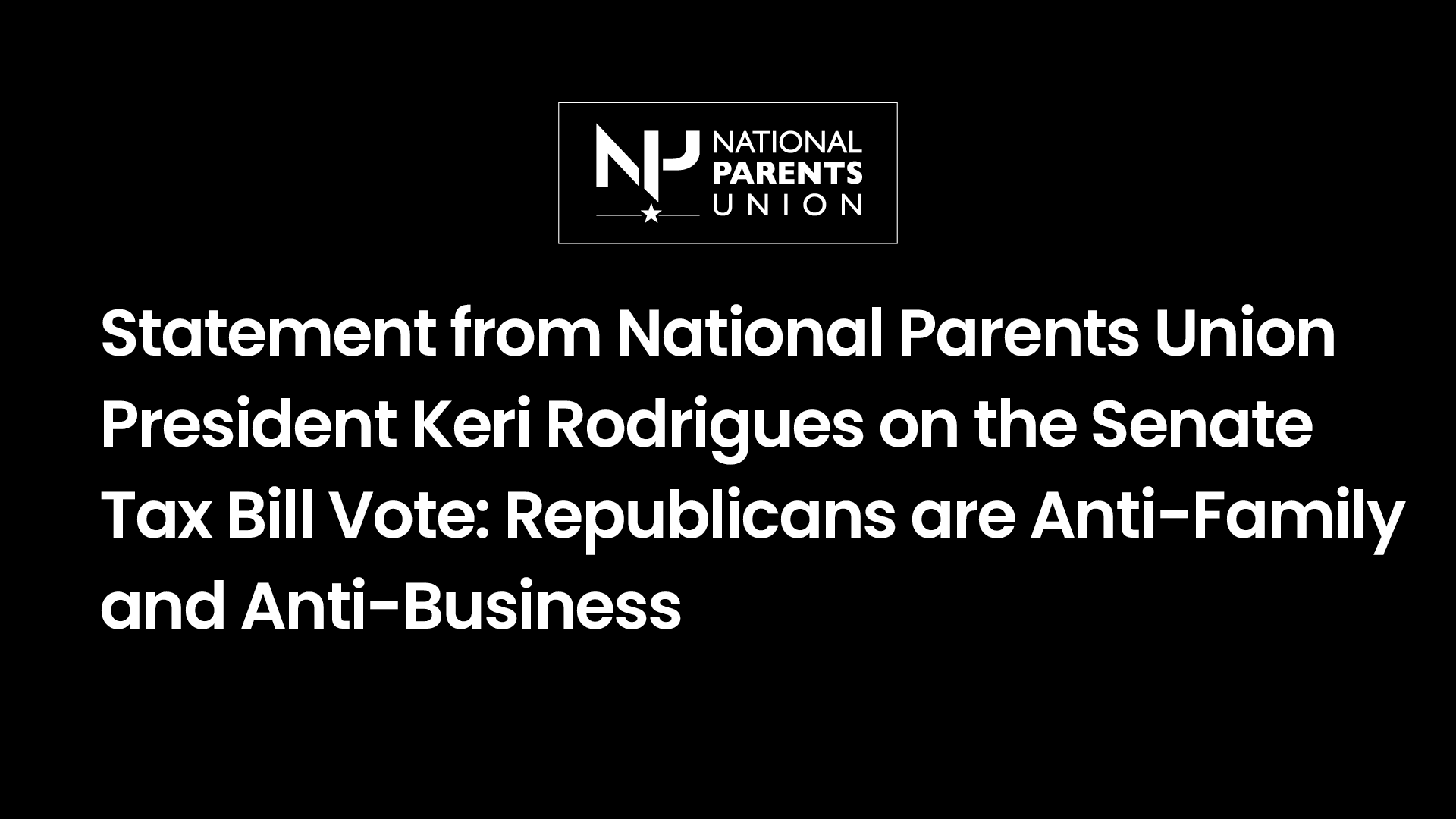 Statement from National Parents Union President Keri Rodrigues on the ...